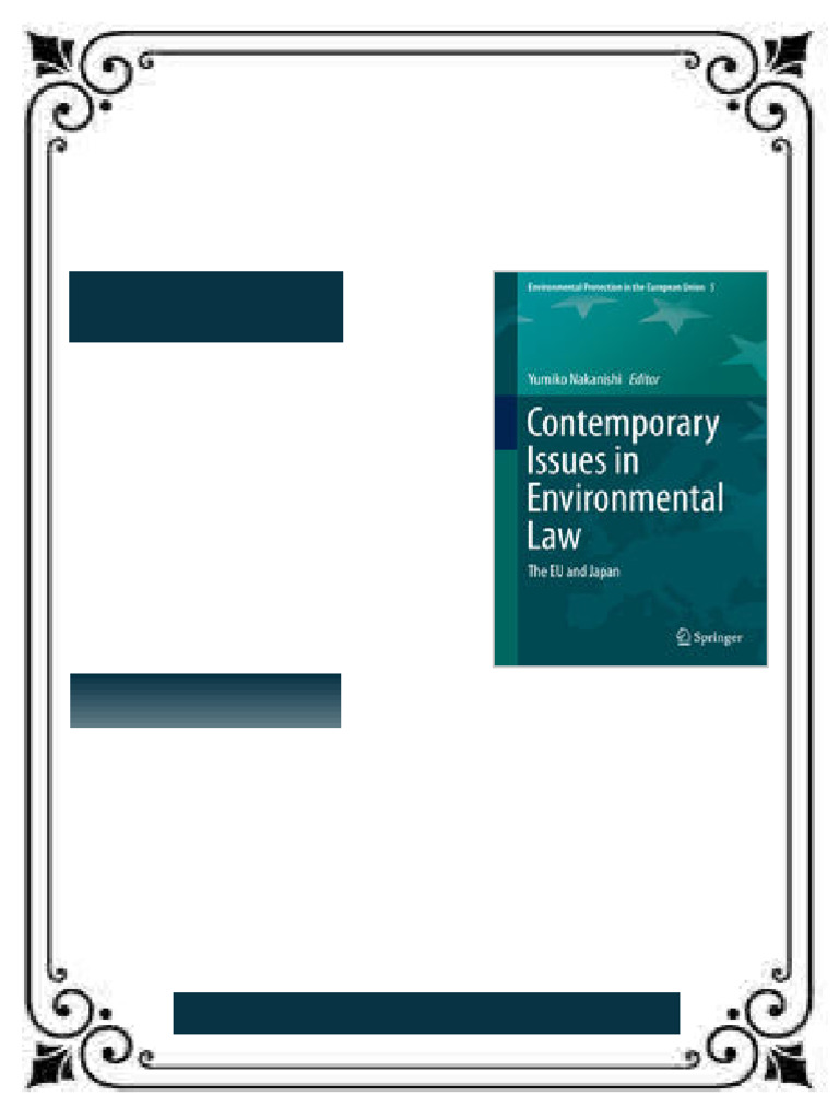 Contemporary Issues in Environmental Law The EU and Japan 1st Edition Yumiko Nakanishi eBook ...