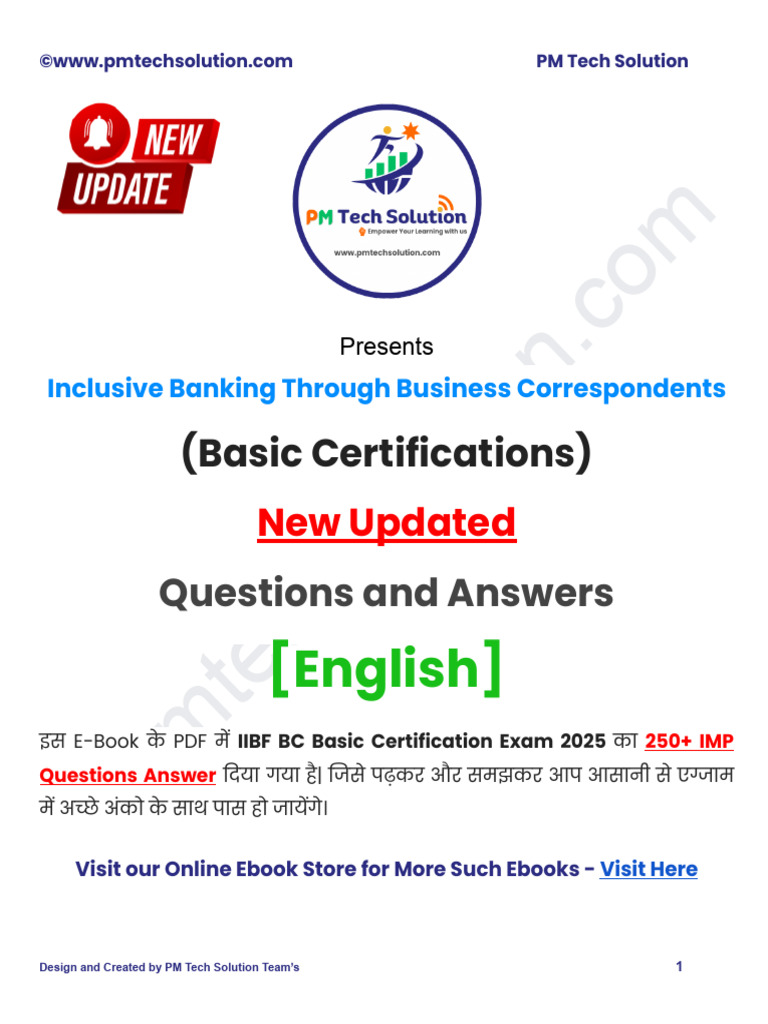 IIBF BC Certification Exam Q&A 2025 | PDF | Money | Personal Finance