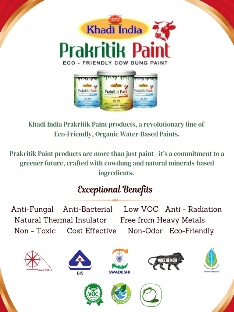 Eco-Friendly Khadi India Prakritik Paints | PDF | Plaster | Paint