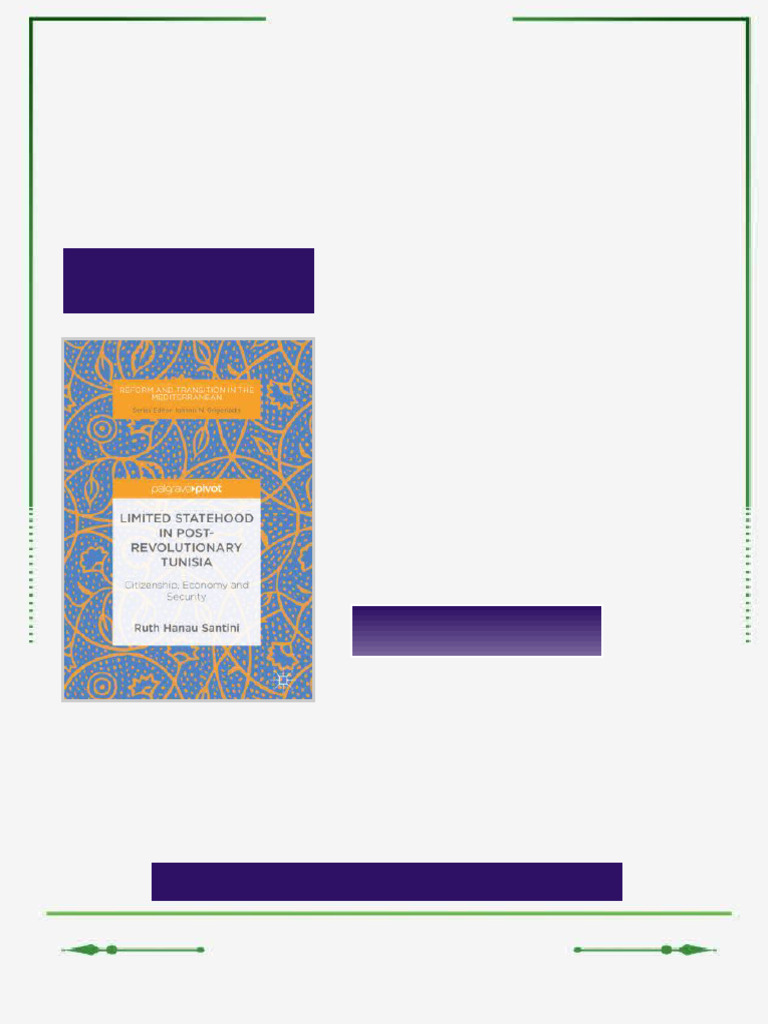 Limited Statehood in Post Revolutionary Tunisia Ruth Hanau Santini ...