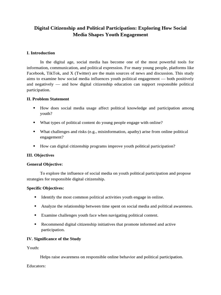 Youth Political Engagement via Social Media | PDF | Social Media ...