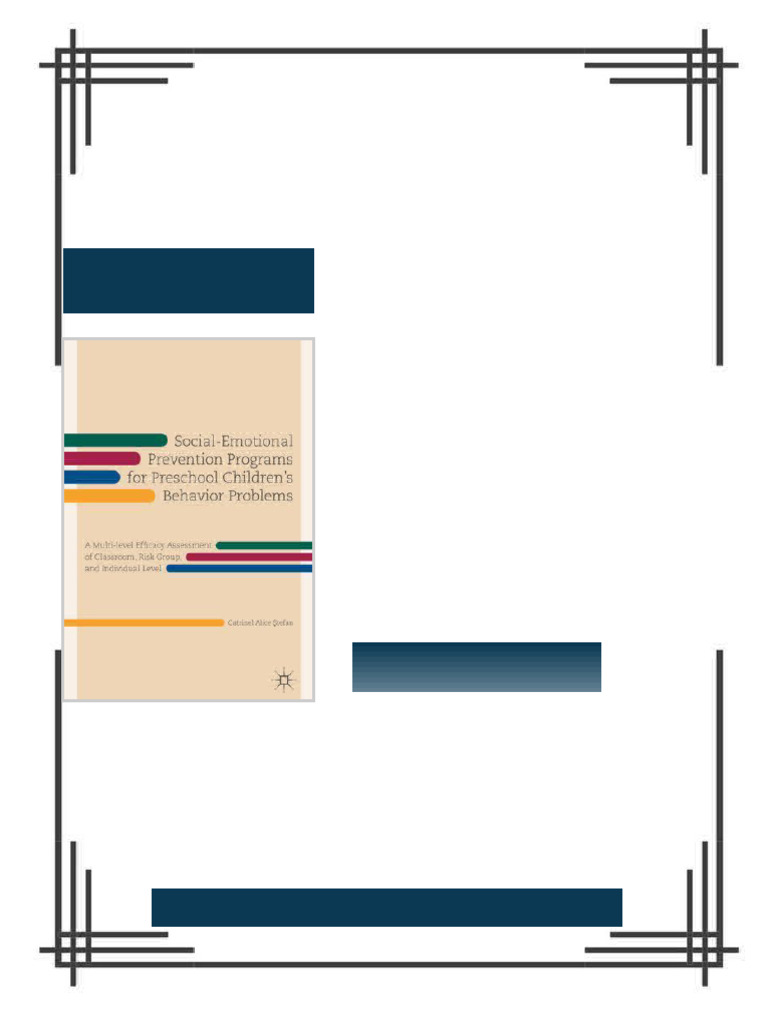 Social-Emotional Prevention Programs for Preschool Children's Behavior ...