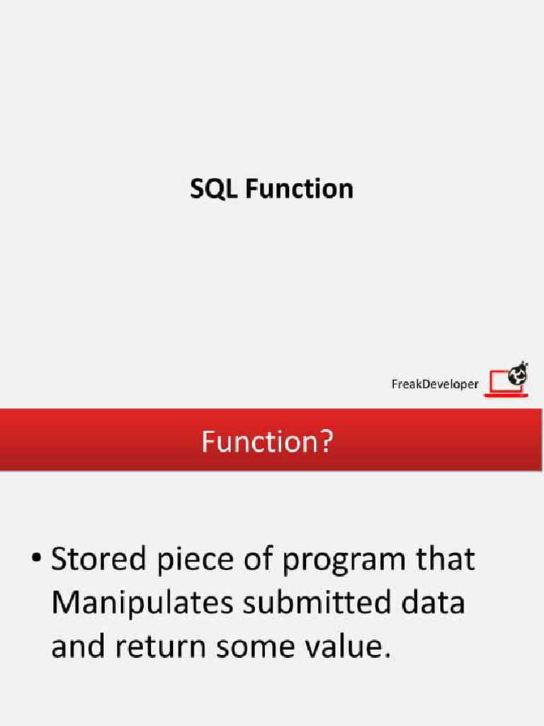 SQL Functions | PDF