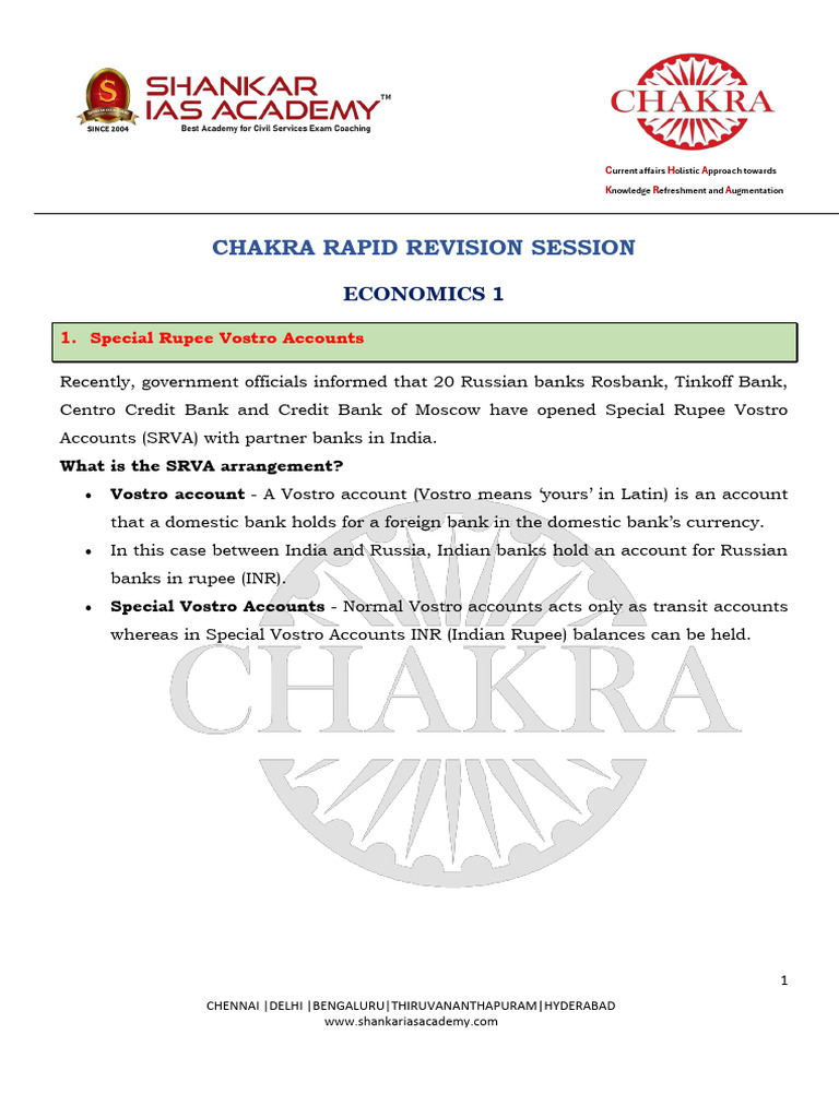 Chakra Rev ECONOMICS (3) | PDF | Most Favoured Nation | Trade