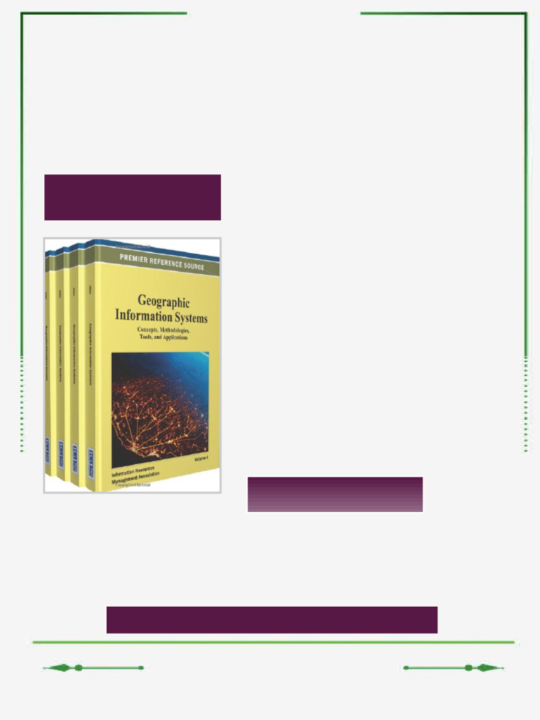 Geographic Information Systems Concepts Methodologies Tools and Applications 1st Edition ...