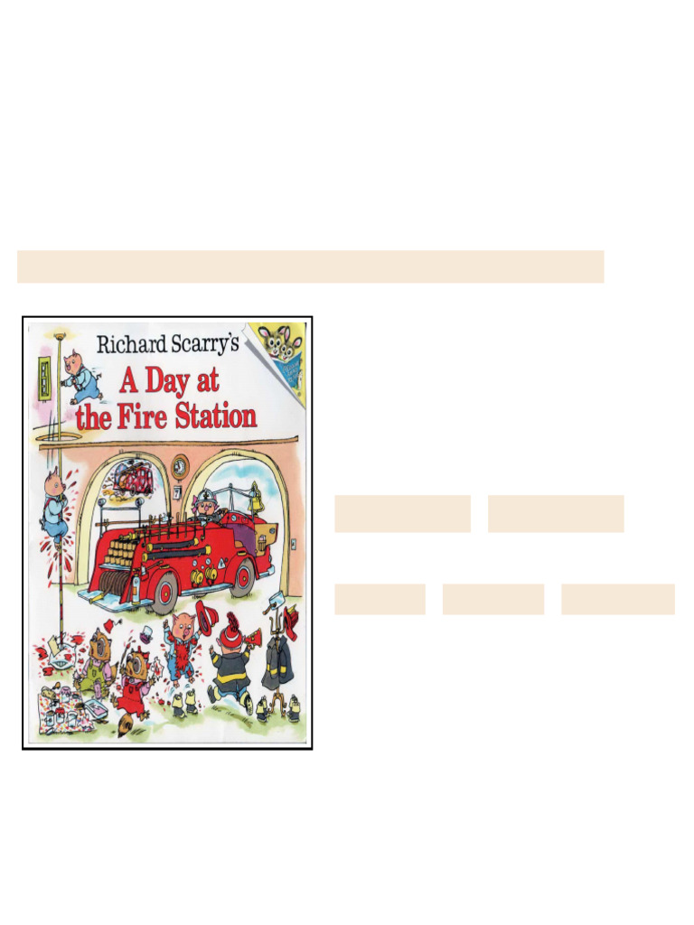 Richard Scarrys A Day At The Fire Station Huck Scarry - ebook and ...