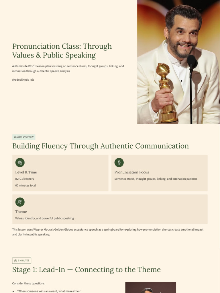 Pronunciation Skills for Public Speaking | PDF | Stress (Linguistics ...