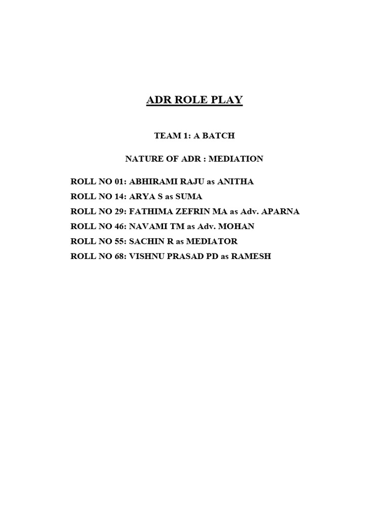 adr draft final 2 | PDF | Mediation | Alternative Dispute Resolution