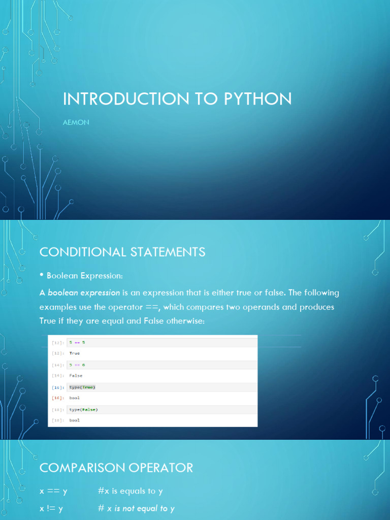Lecture3 Python | PDF | Boolean Data Type | Computing
