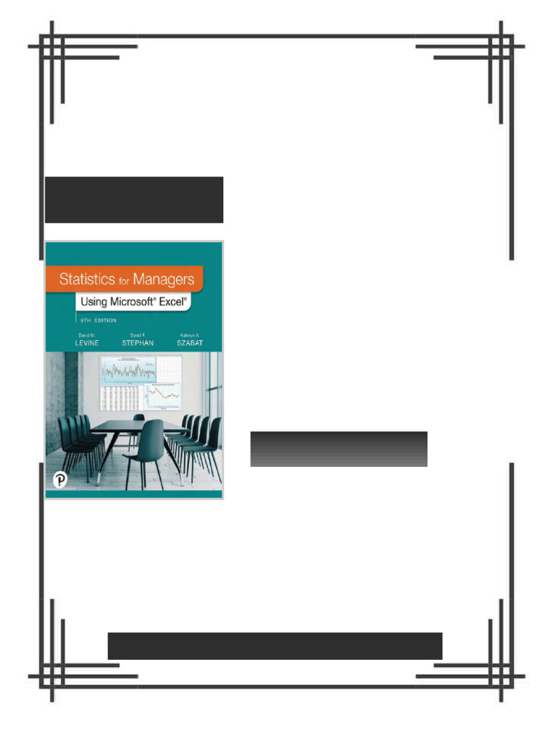 Statistics for managers using Microsoft Excel 9th Edition David M. Levine eBook guaranteed full ...