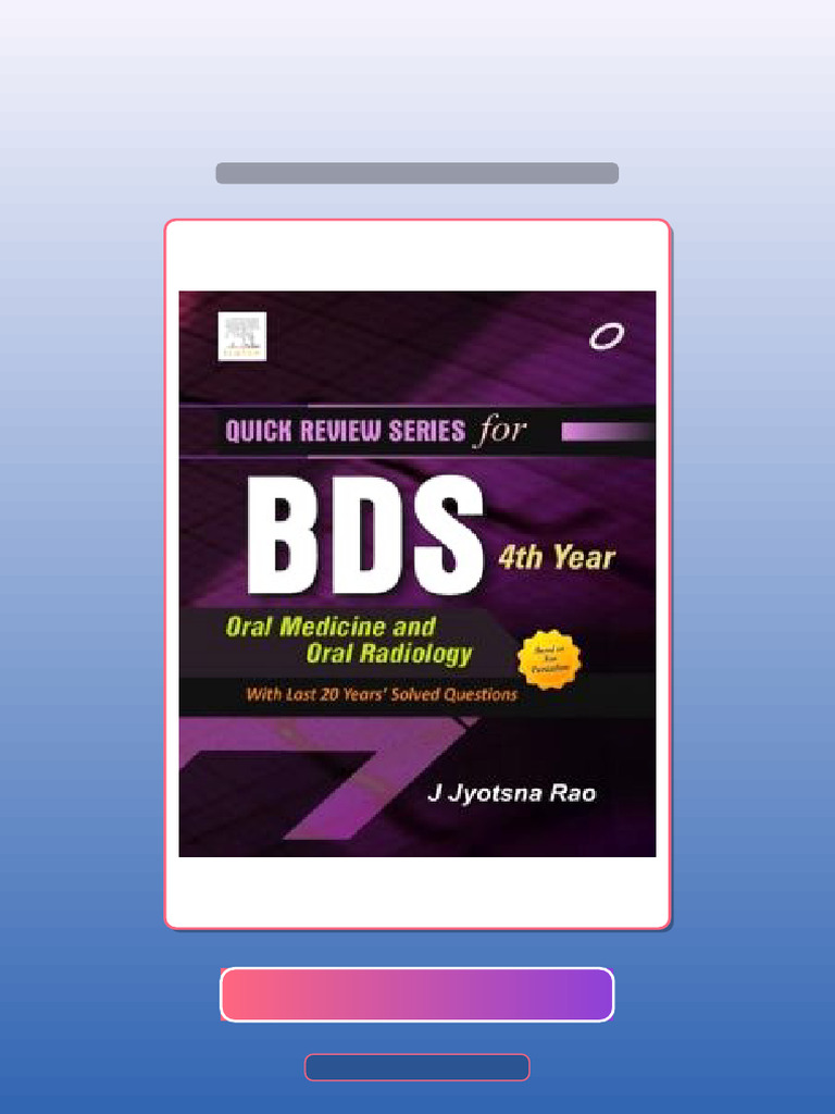 Test Bank for QRS for BDS 4th Year Oral Medicine and Radiology | PDF ...