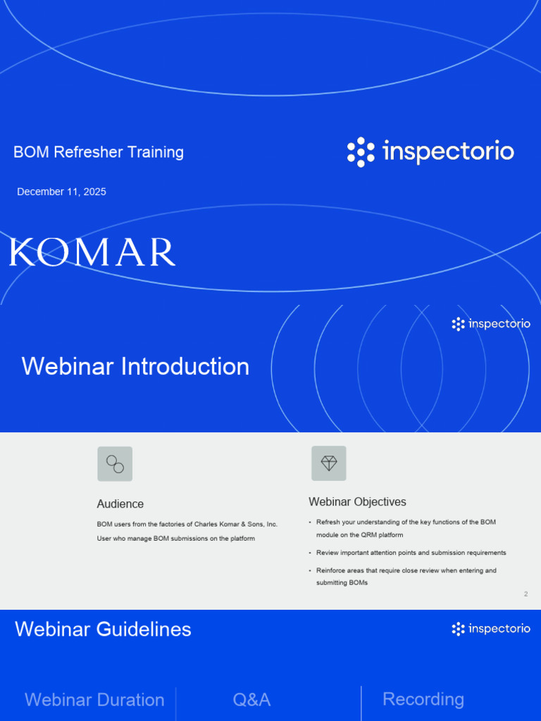 BOM Refresher Training | PDF | Computing