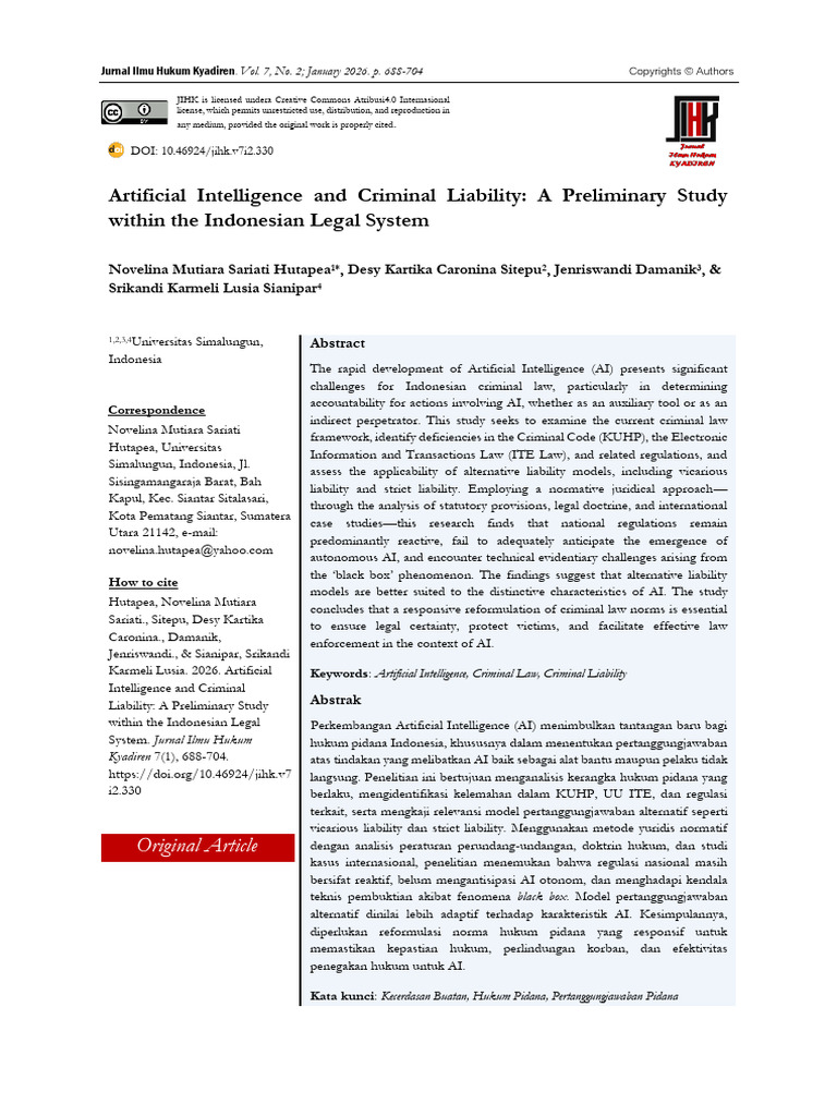 Artikel+JIHK 330 | PDF | Artificial Intelligence | Intelligence (AI ...