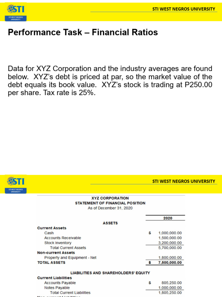 Lecture 4 Ratio Analysis Performance Task PDF | PDF