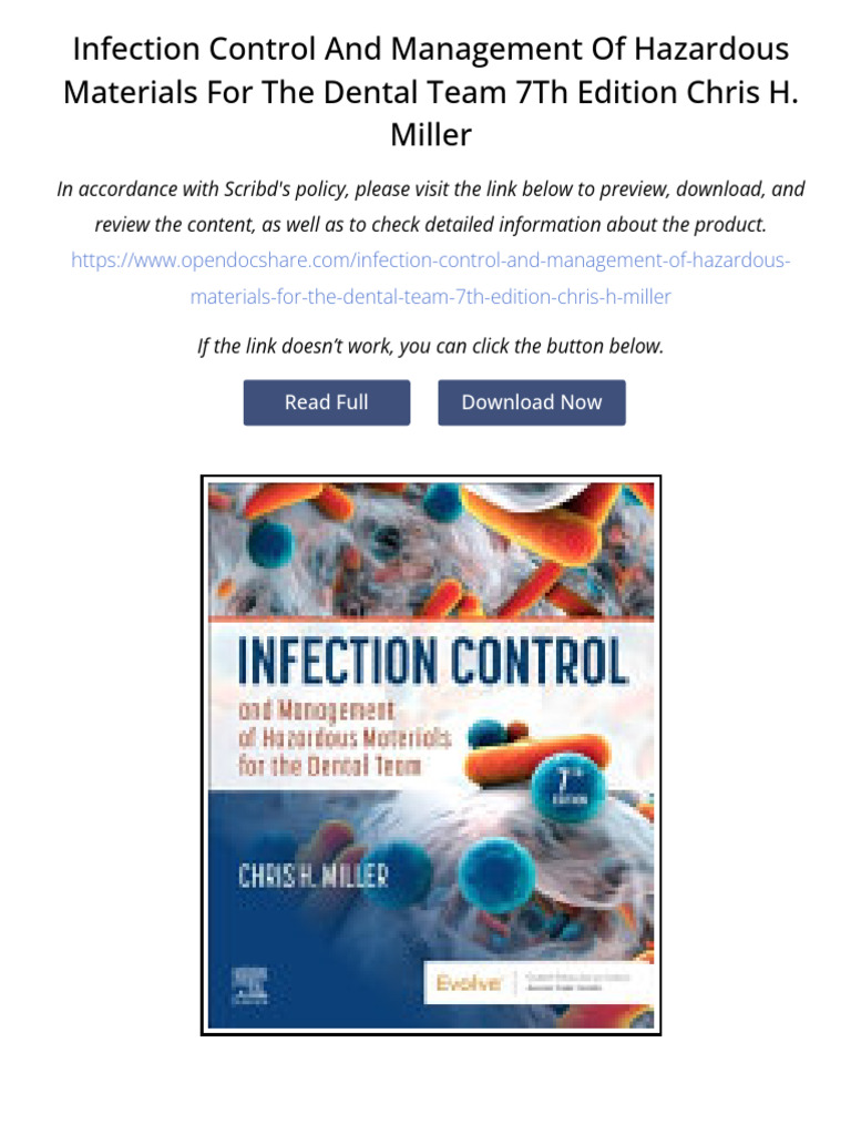 Infection Control and Management of Hazardous Materials for the Dental ...