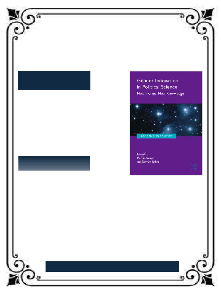 Gender Innovation in Political Science Marian Sawer eBook pro digital ...