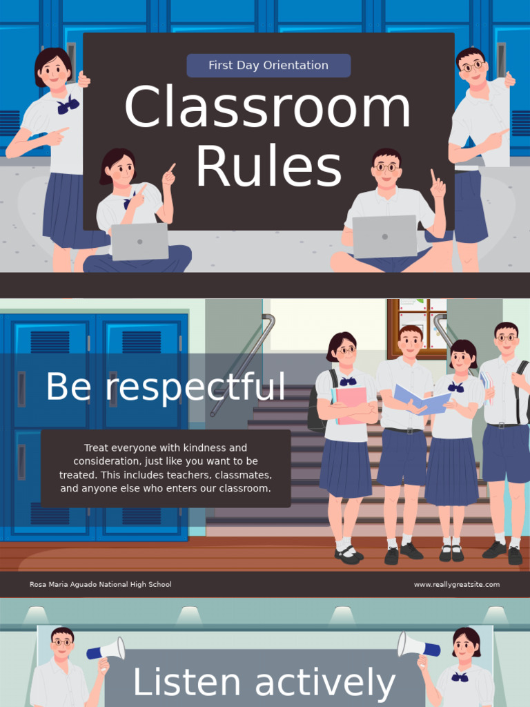 Back to School Classroom Orientation and Classroom Rules Presentation ...