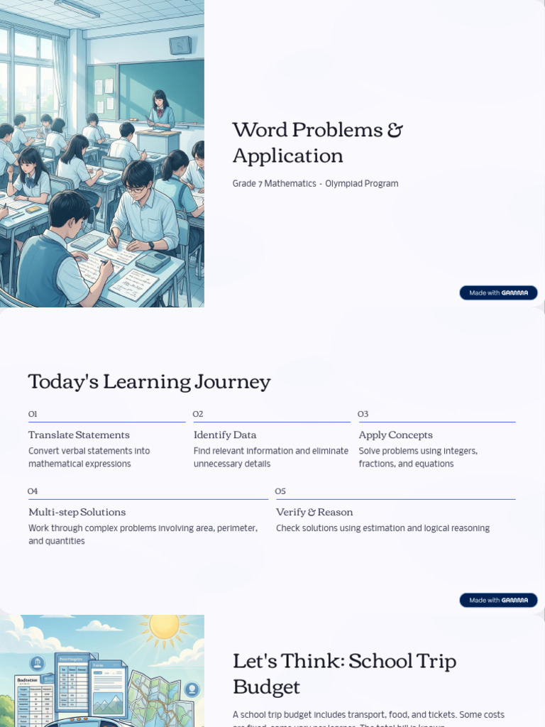 Grade 7 Word Problems Guide | PDF | Mathematics