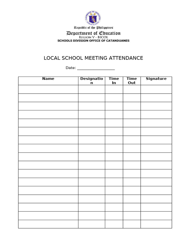 Attendance for Meetings | PDF