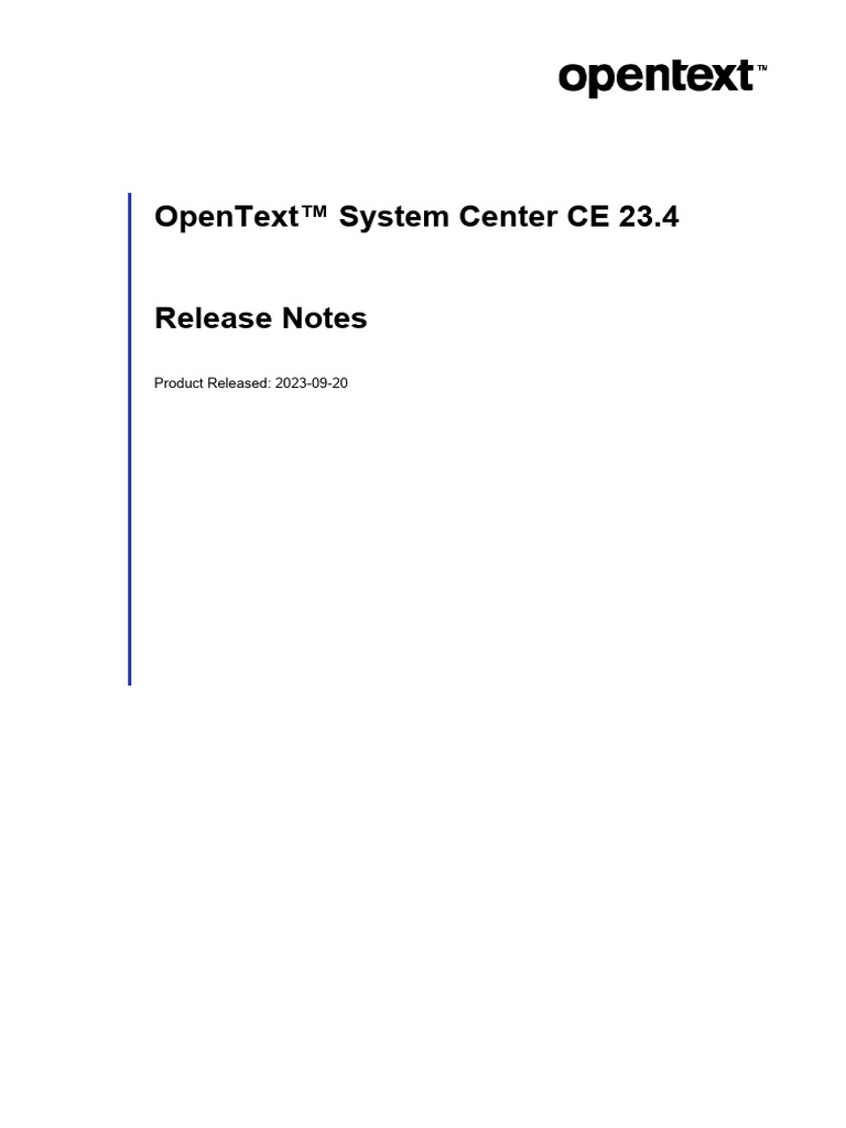 OpenText SystemCenter Version 23.4 ReleaseNotes | PDF | Microsoft ...