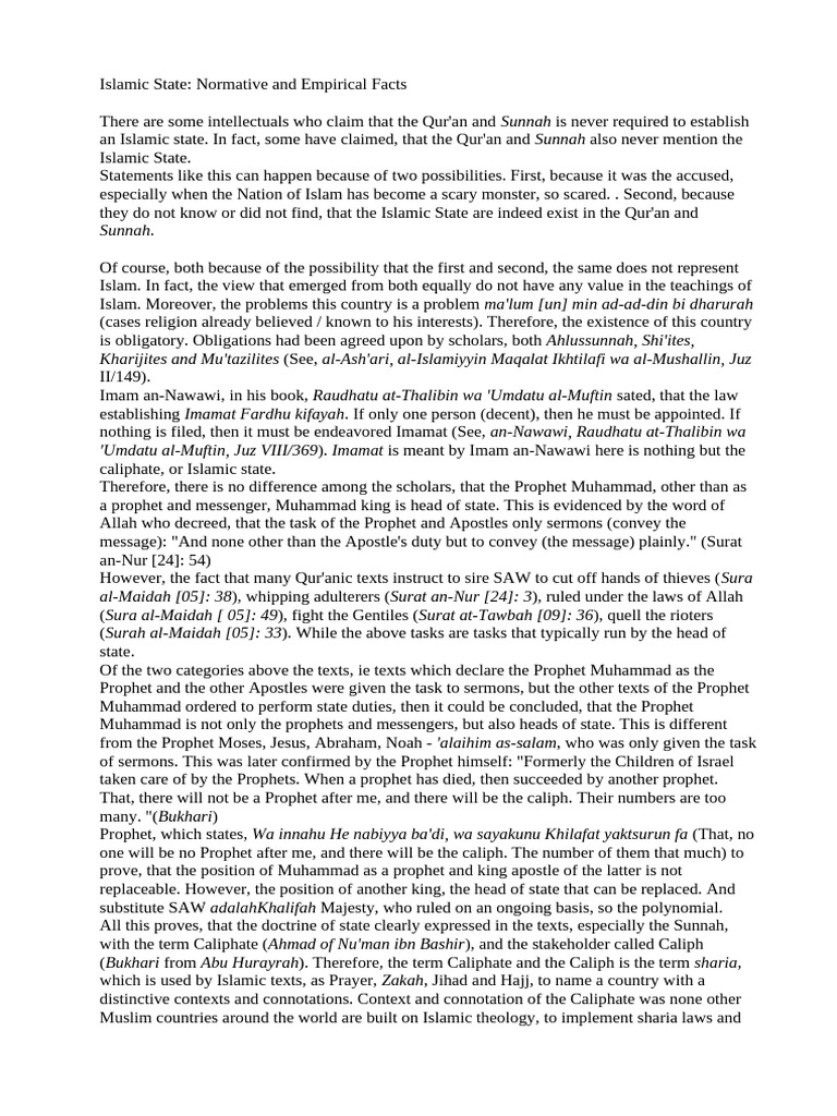 Islamic State | PDF | Caliphate | Ulama