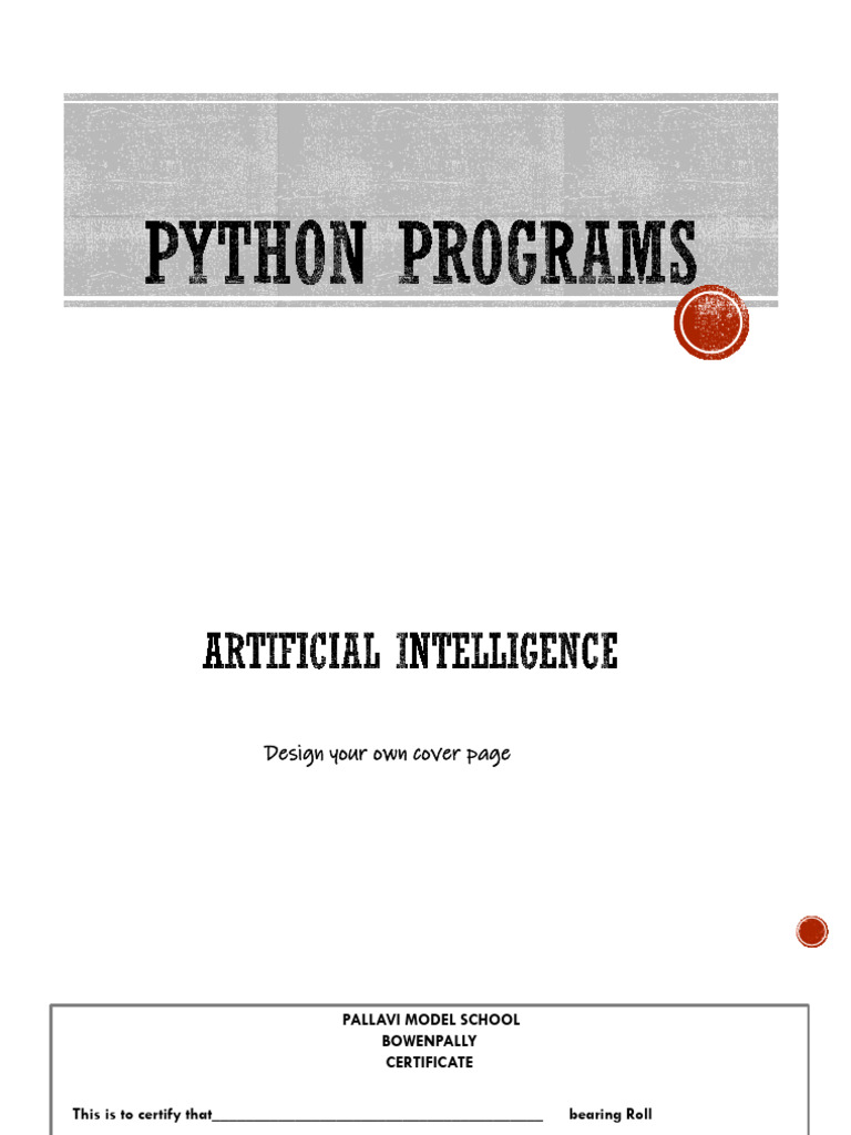 Python AI Programming Projects Guide | PDF | Artificial Intelligence | Intelligence (AI) & Semantics