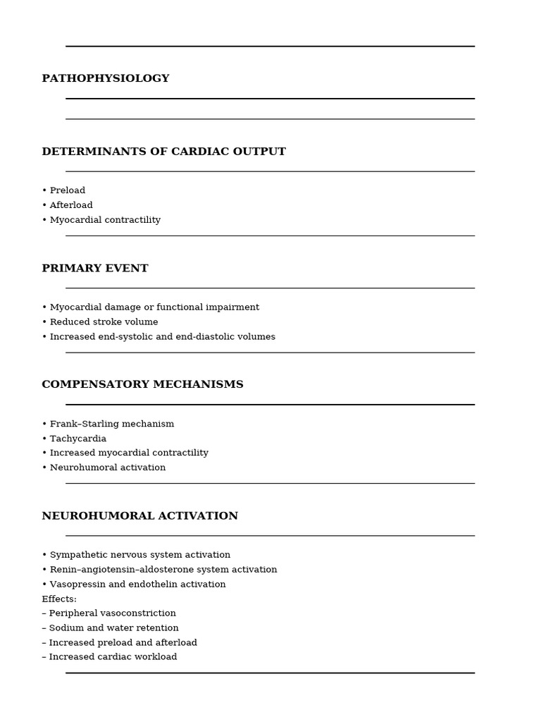 Heart Failure Pathophysiology Clinical Features Investigations MBBS ...