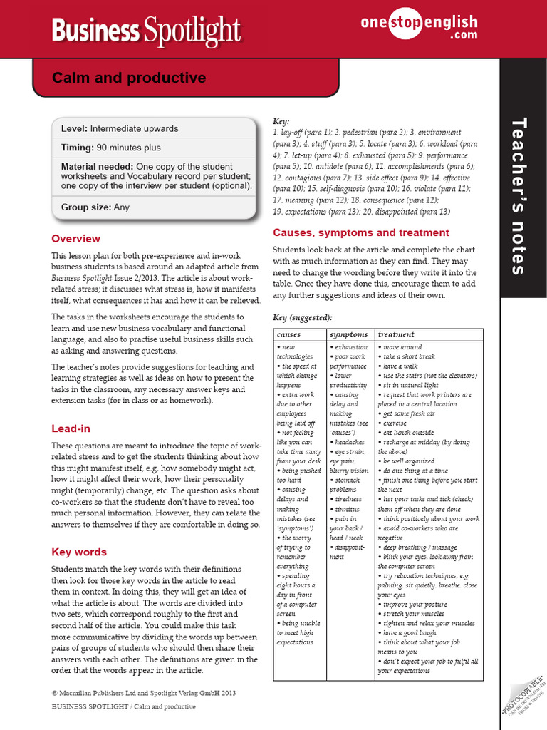 Calm and Productive | PDF