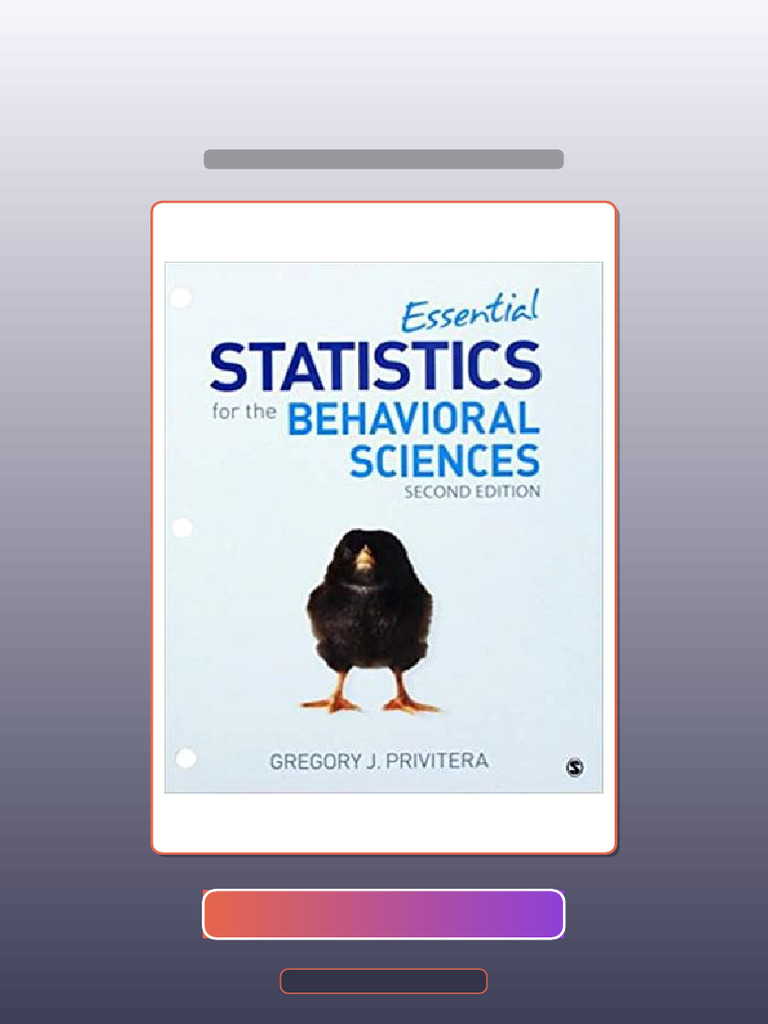 Test Bank for Essential Statistics for the Behavioral Sciences 2nd ...