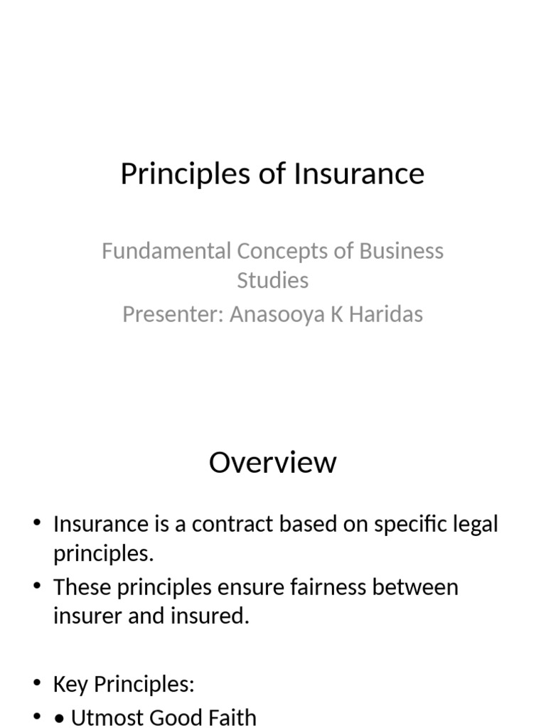 Principles of Insurance Business Studies | PDF
