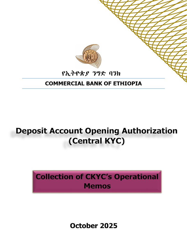 Collection of CKYCs Operational Memos Part I | PDF