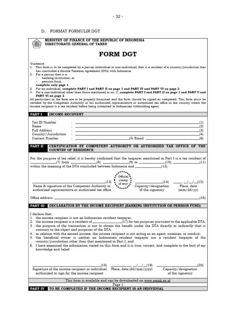 DGT Tax Form for Foreign Residents | PDF | Double Taxation | Money
