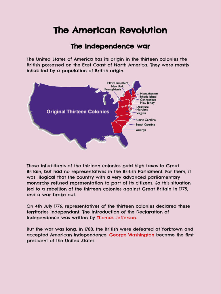 Overview of the American Revolution | PDF | The United States ...