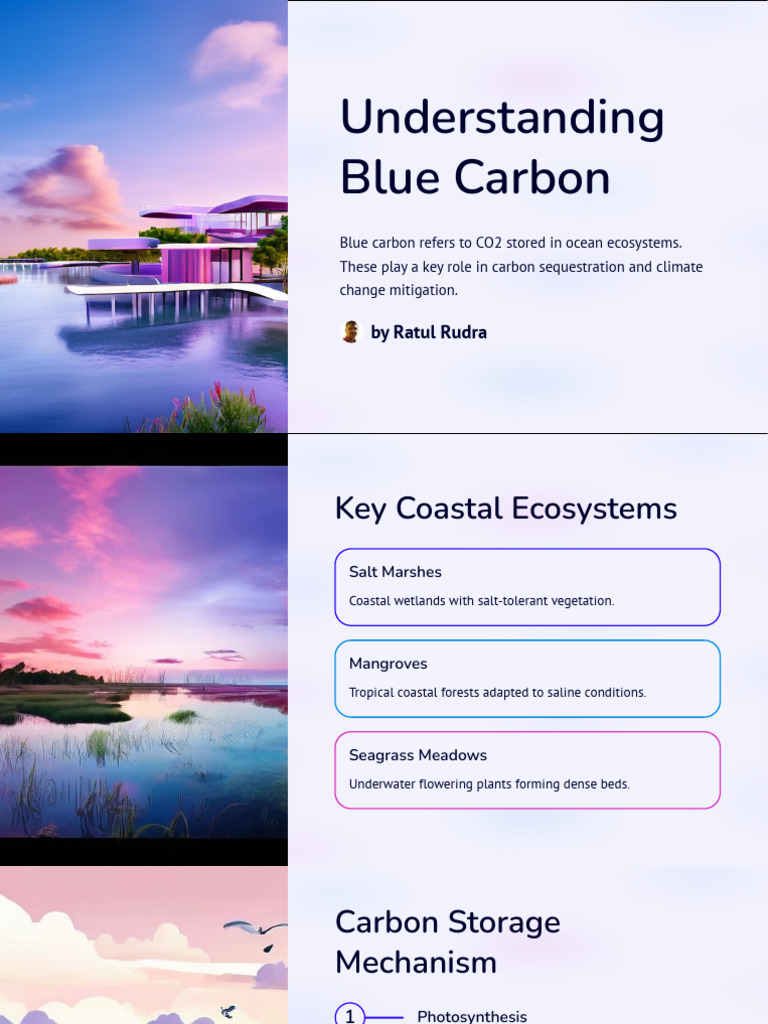 Blue Carbon: Key Ecosystems & Benefits | PDF | Carbon Sequestration ...