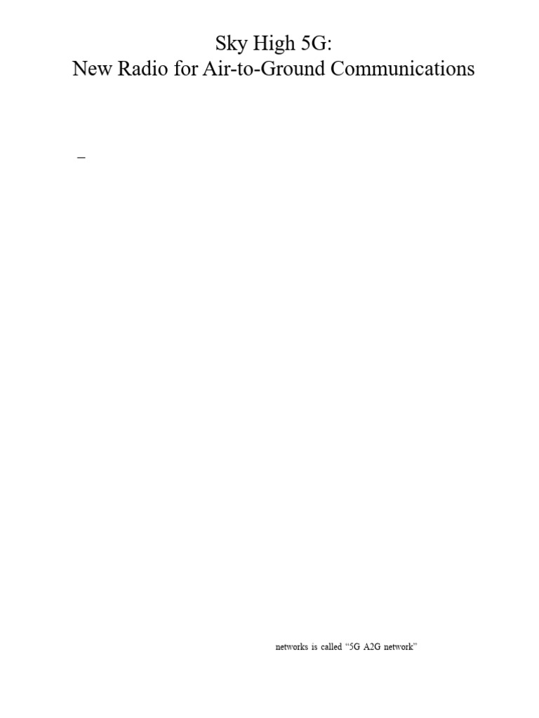 A2G Network | PDF | Cellular Network | Lte (Telecommunication)