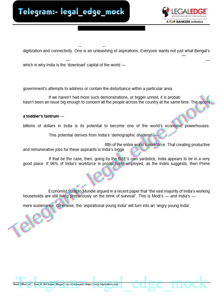 5 English Section Test by@Legal_edge_mock | PDF | Northern Ireland ...