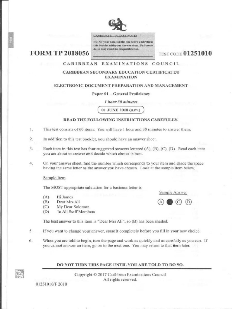 Edpm 2018 Paper 1 | PDF