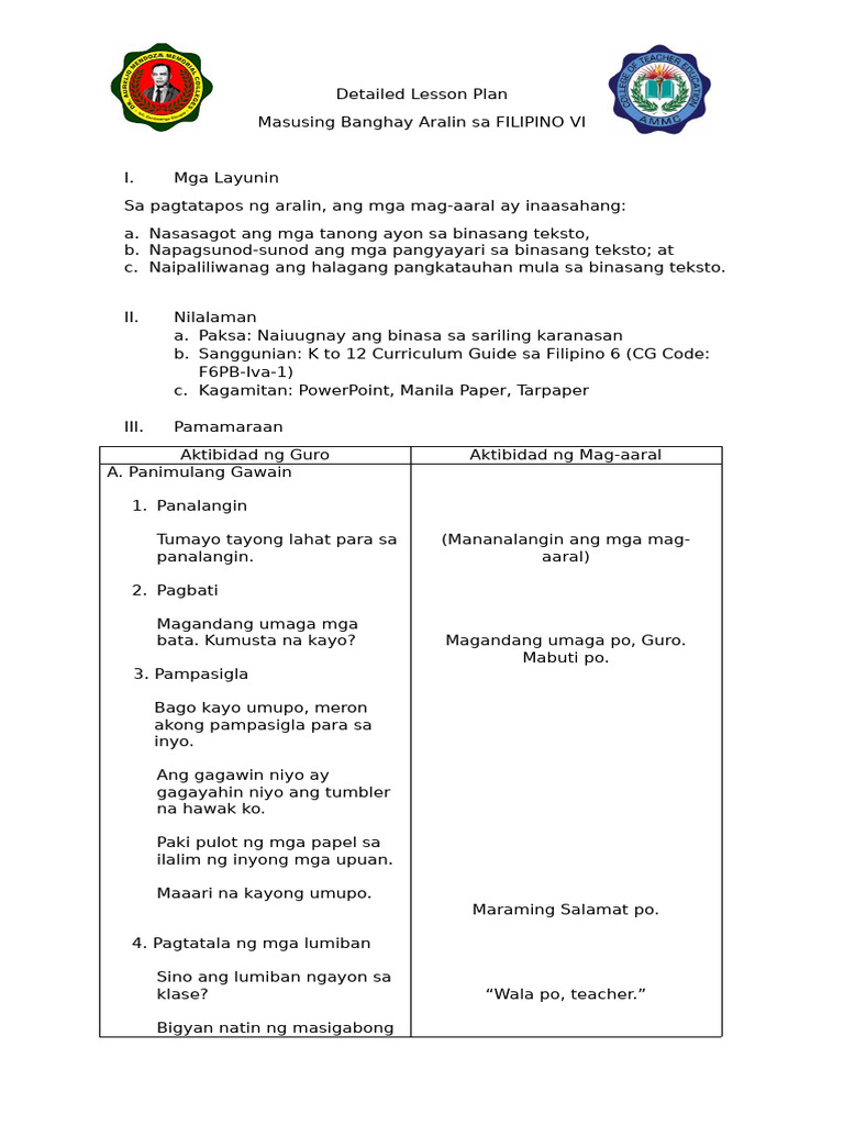 Filipino 6 LP1 | PDF