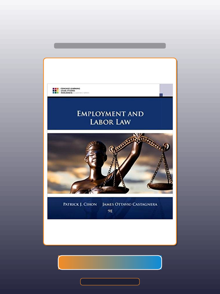 Test Bank for Employment and Labor Law 9th Edition Patrick Cihon | PDF ...