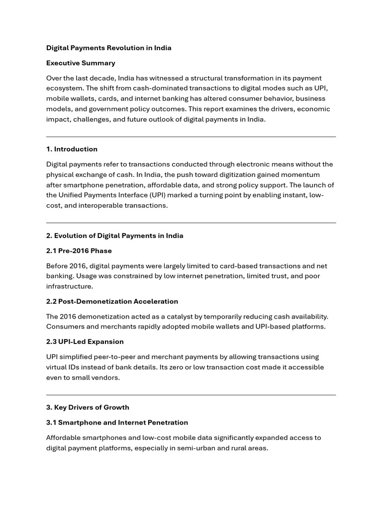 Digital Payments Revolution in India | PDF | Financial Technology ...