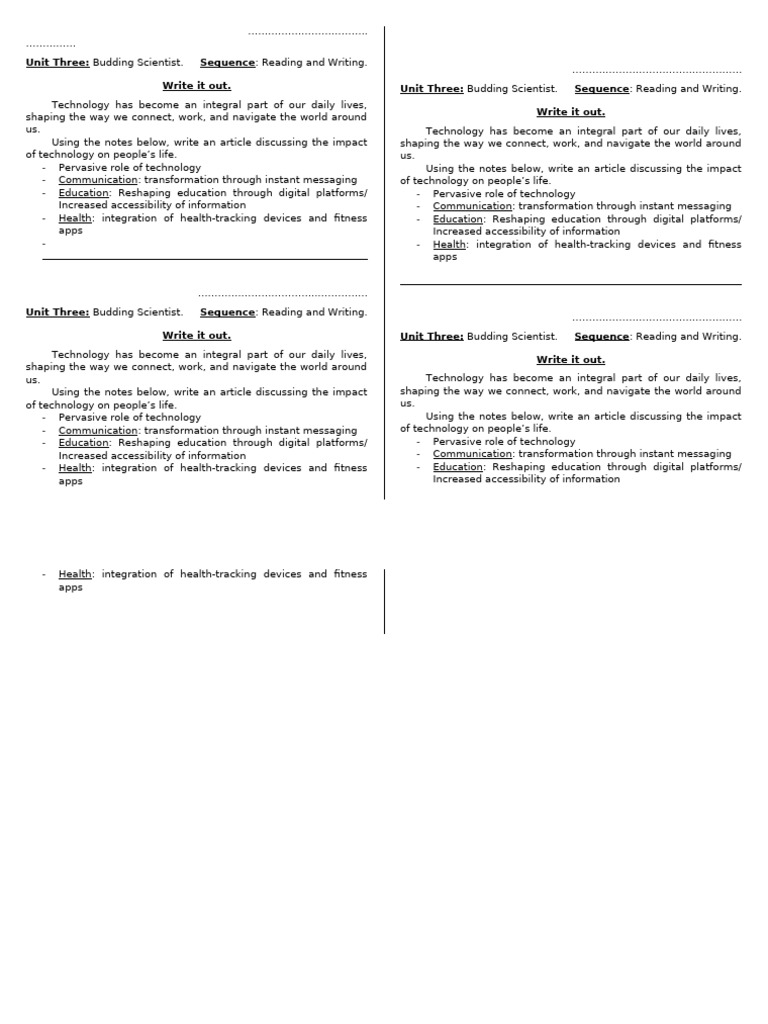 Impact of Technology on Daily Life | PDF | Communication | Cyberspace