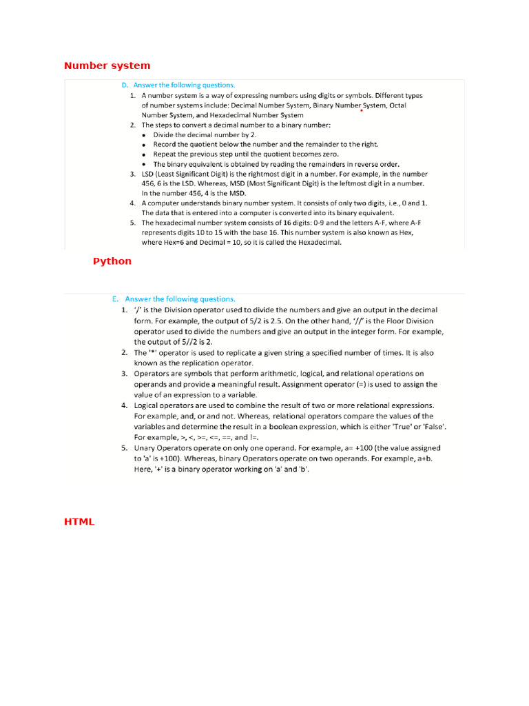 Computer TB Answers | PDF