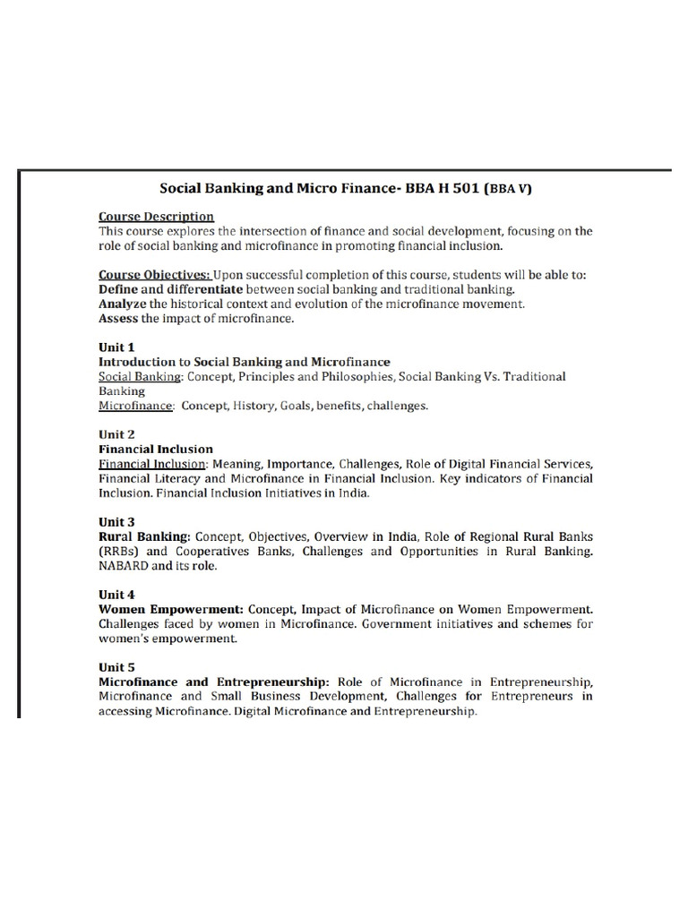 5th Bba Syllabus | PDF