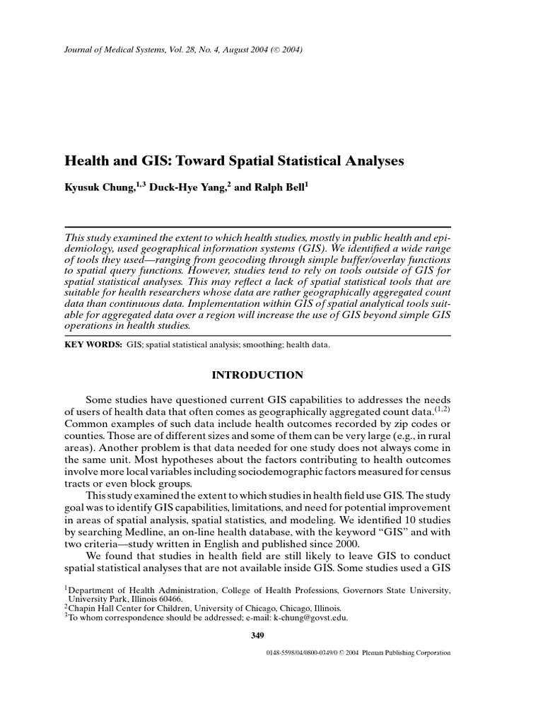 Chung, K., Yang, D.H. y Bell, R. (2004) | PDF | Geographic Information ...