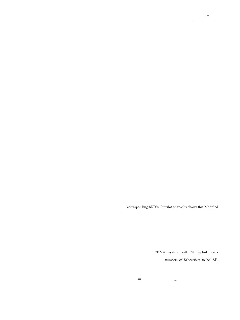 Interference Mitigation in MC-CDMA System | PDF | Orthogonal Frequency ...