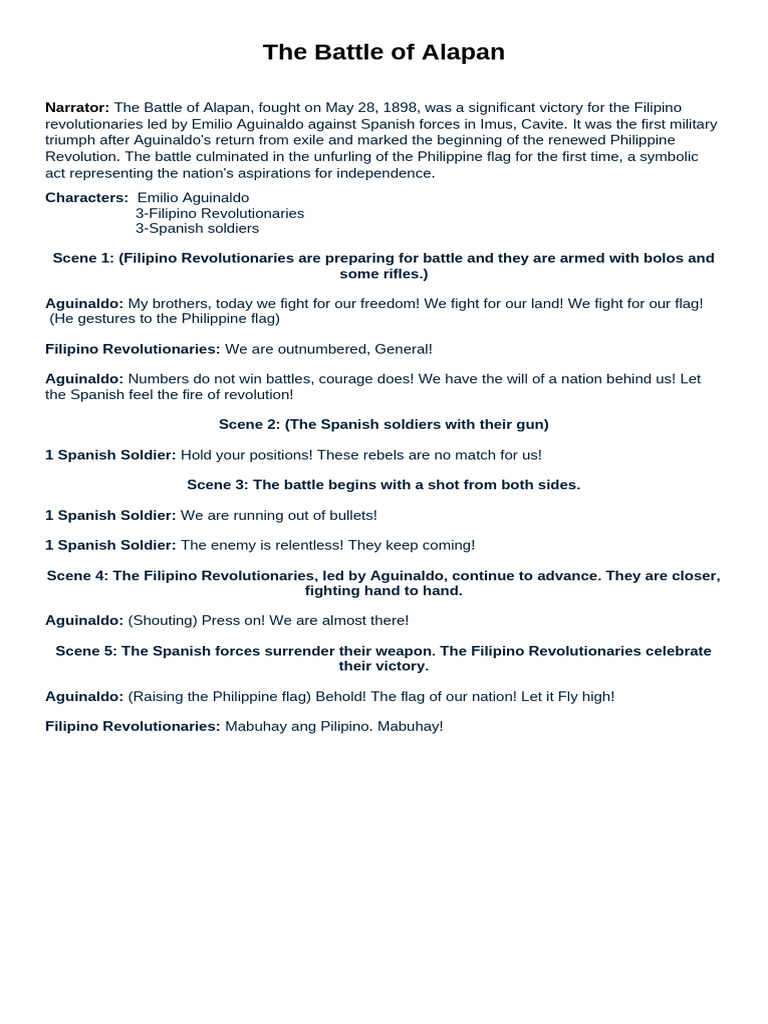 Battle of Alapan: Filipino Victory 1898 | PDF