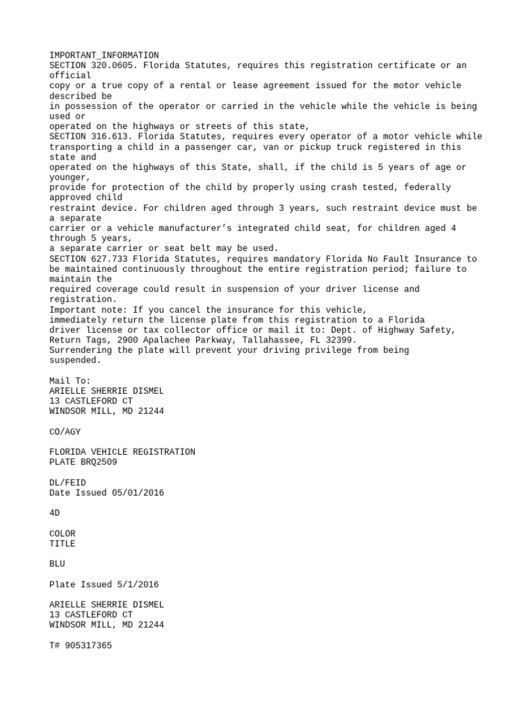 319058044 Registration 2 PDF | PDF | Vehicle Registration Plate ...