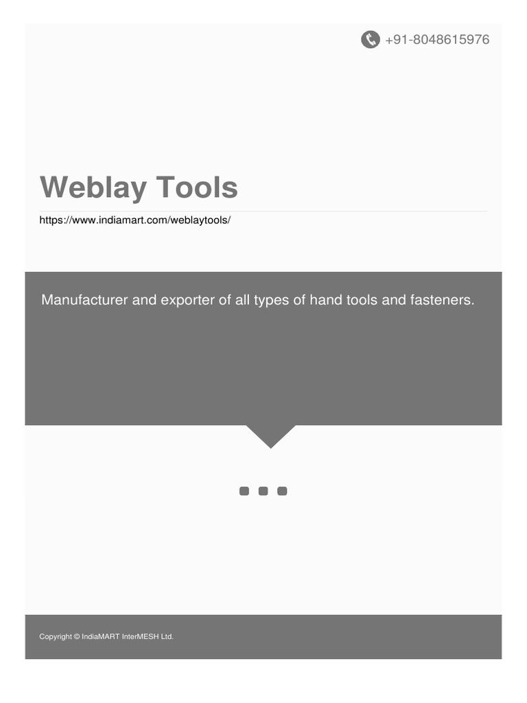 Hand Tools and Fasteners Exporter | PDF