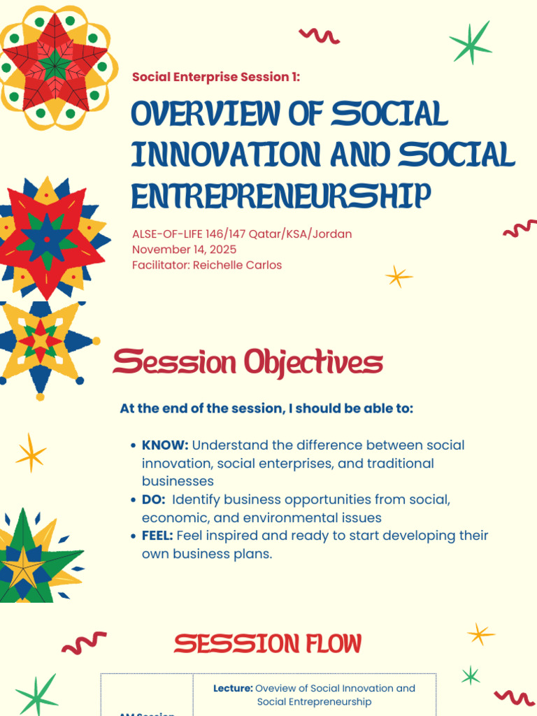 Social Innovation & Entrepreneurship Overview | PDF | Entrepreneurship ...