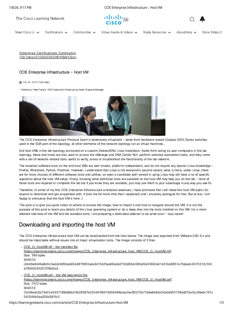 Ccie Enterprise Infrastructure Host Vm